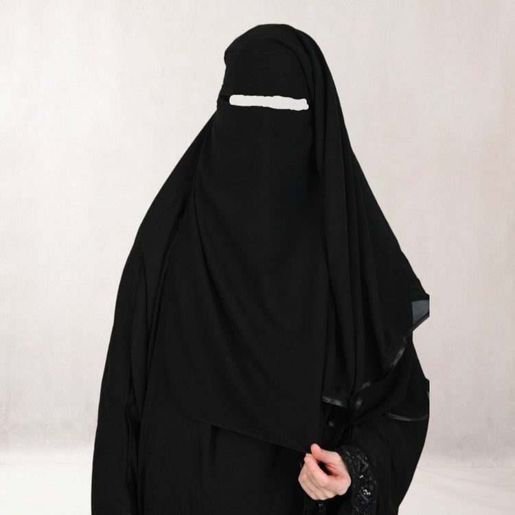 Short 3 Layer Niqab-OnHerDeen – OnHerDeen Clothing